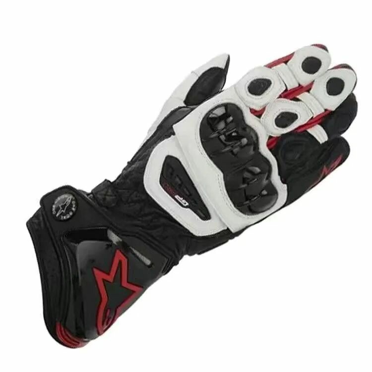 Длинные кожаные перчатки для мотоциклистов, гоночная защитная экипировка