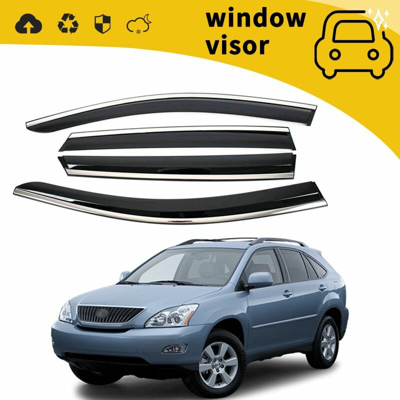 Подходит для 2002-2008 Lexus RX300 модификации углеродного волокна для защиты от дождей.