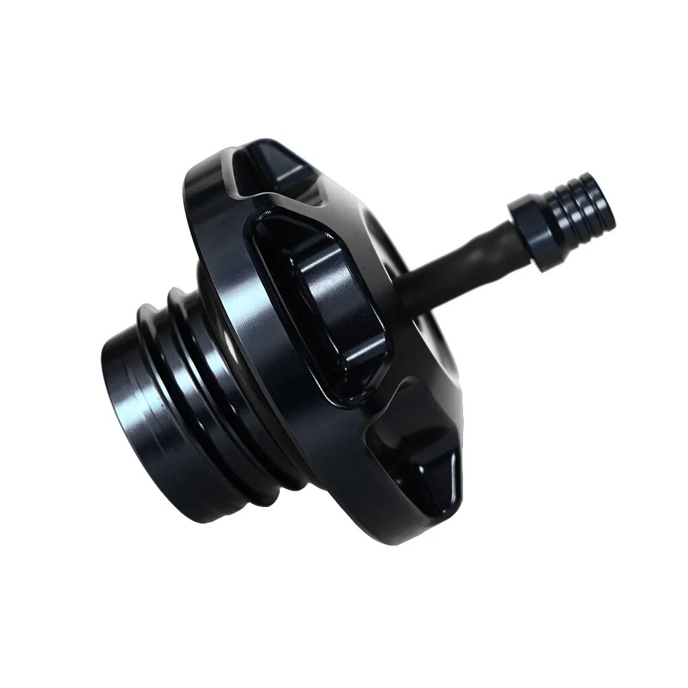 MX Club Style Вентилируемый алюминиевый газовый колпачок с ЧПУ, универсальный для Harley Davidson, все газовые баки с внутренней резьбой, кроме Touring 2023.5-2025 Черный, Black