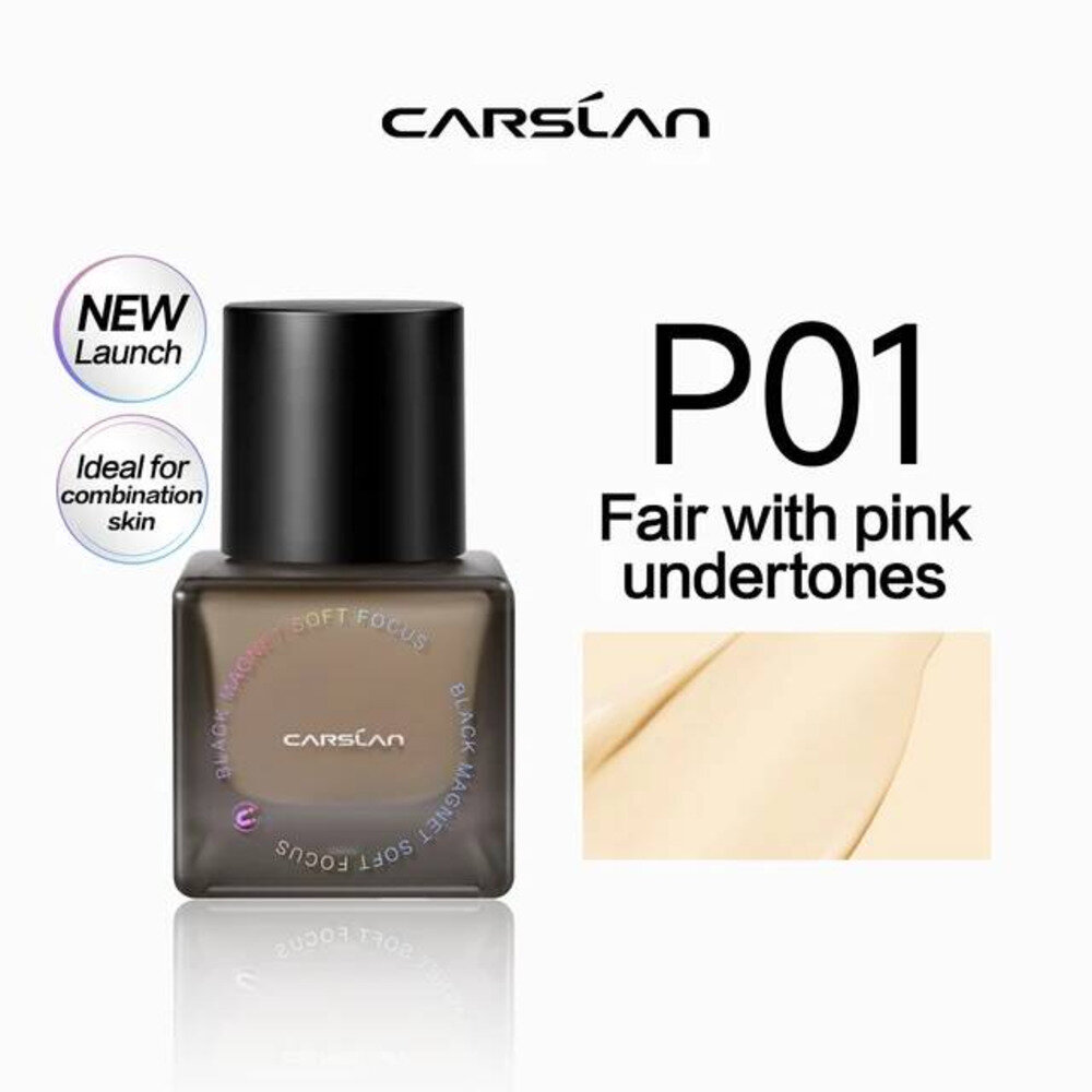 Жидкая тональная основа CARSLAN Black Magnet Soft Focus с матирующим эффектом, маскирующим поры, безупречным финишем, контролирующим жирность кожи, стойкий макияж для лица 24 часа