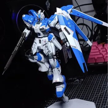 Сборная игрушечная модель HG 1:144 HI NU Gundam, подарок для мальчика, бесплатная подставка, аксессуары для экшн фигурок