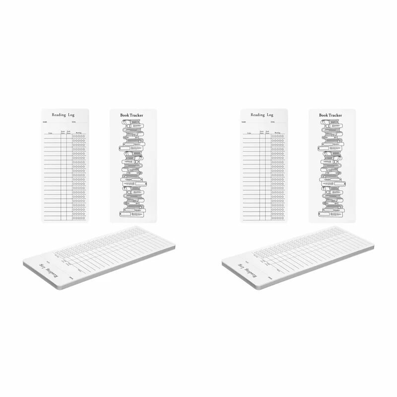 Y38A-24 шт. Закладка со списком чтения 2025 года, трекер книг-раскраска и журнал чтения рейтинг, забавный список чтения, маркер страницы