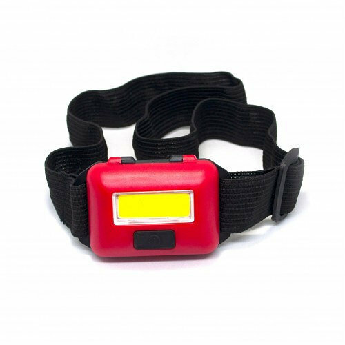 Фонарик налобный, мини, красный 10W COB