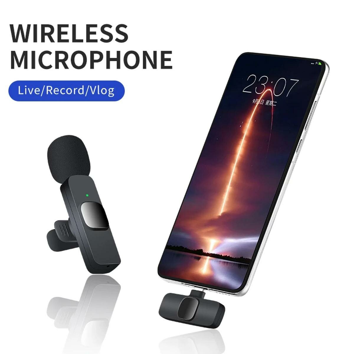 Беспроводной микрофон K9 с двумя разъемами Plug And Play Type-C/Lightning