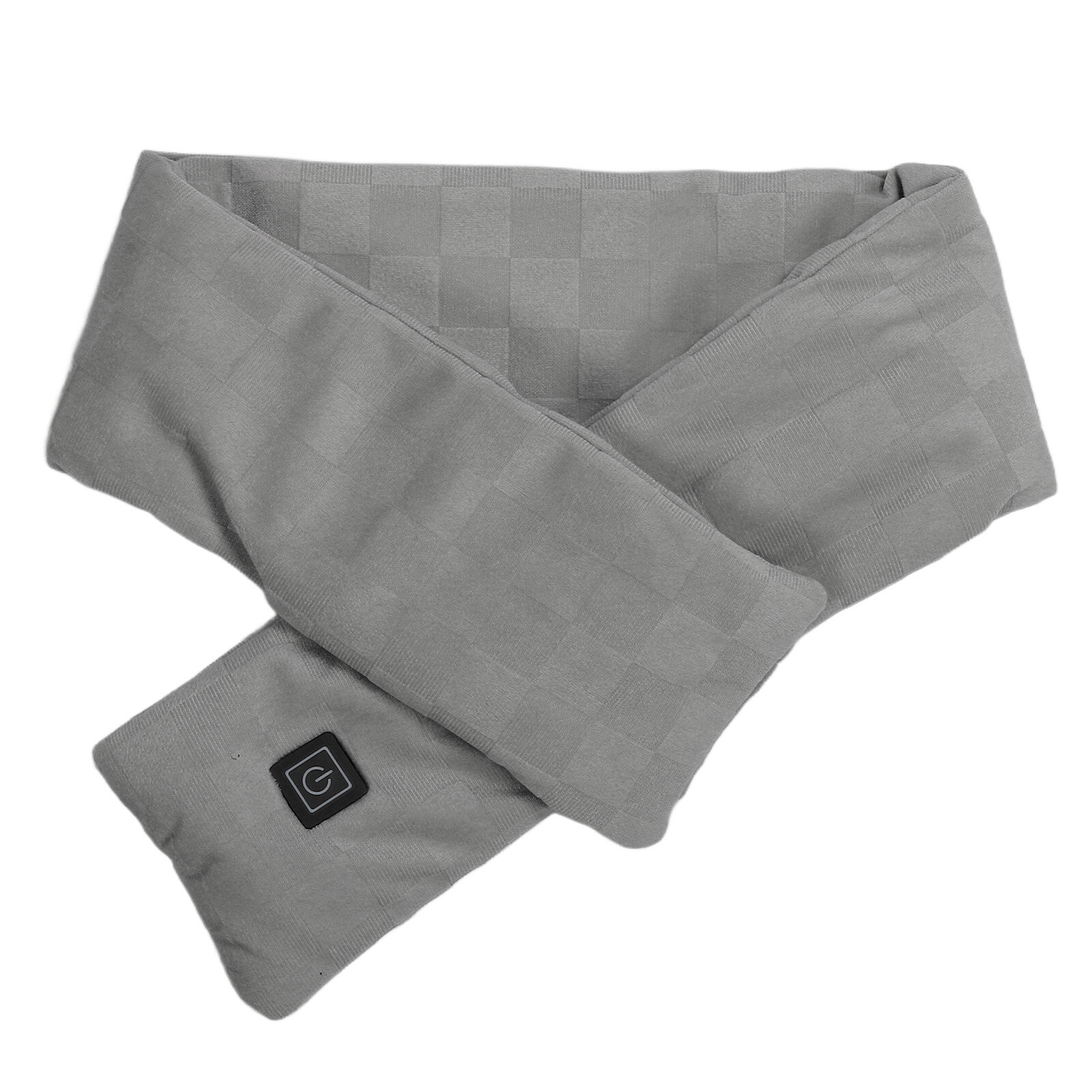 Heated Scarf Soft Washable Electric Heating USB Powered 3 Temperature Adjustable Neck Wrap for Indoors Outdoors Grey