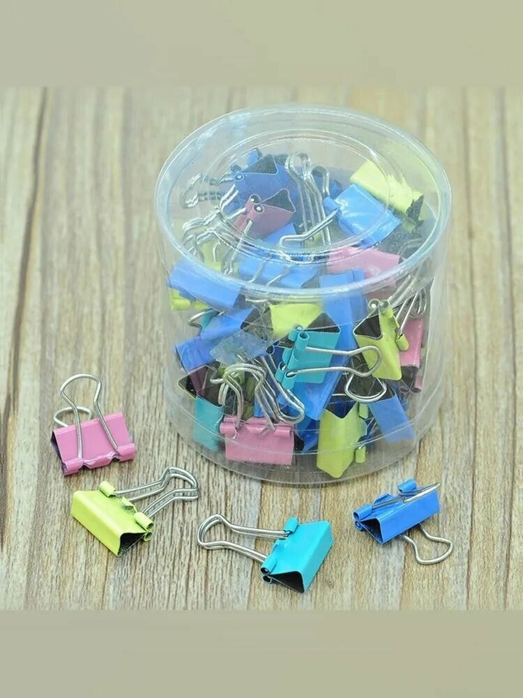 Virmaxy Зажим для бумаги 15 мм, 60 шт.