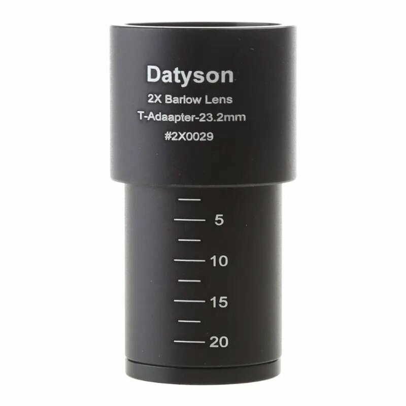 2x Barlow Lens для 23,2 мм монтажного порта Биологический микроскоп Оптическое стекло