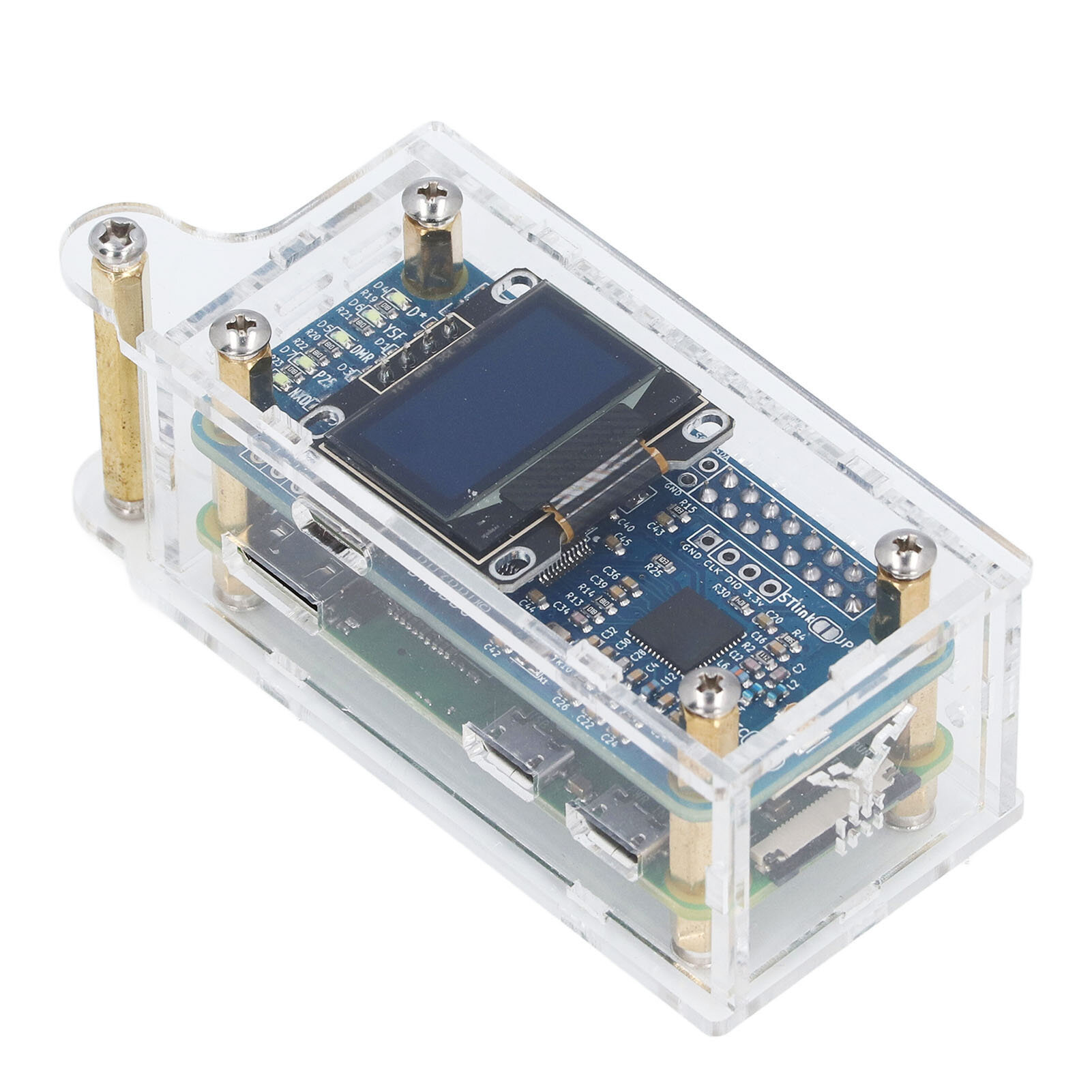Поддержка Точки доступа MMDVM DMR D Star YSF P25 NXDN POCSAG Симплексный Цифровой Голосовой Модем с Экраном 0,96 Дюйма для RasPi Zero W