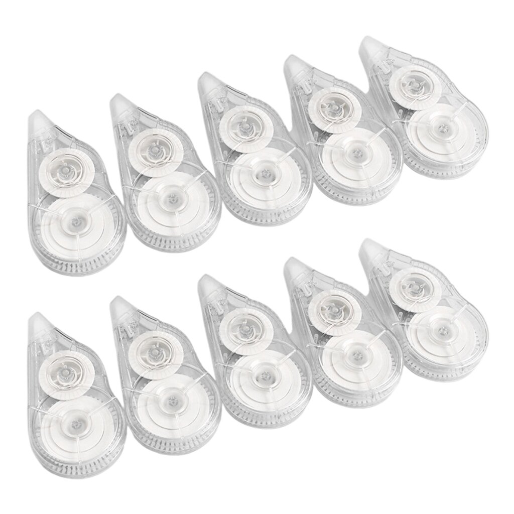 10шт Корректирующая Лента Роликовая 5мм Белая Вне Корректирующая Лента Всего 80м для Письма