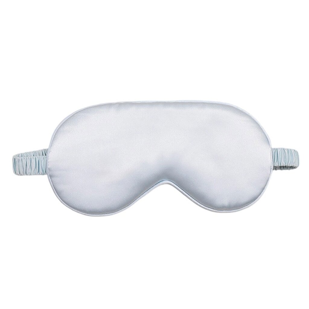 Двусторонняя имитирующая шелковая маска для глаз, дышащая маска для глаз для затенения во время сна-синий