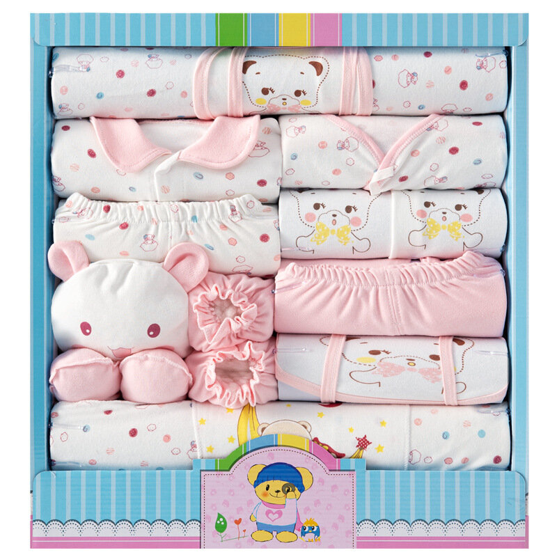 Осенние и зимние утолщенные детские вещи из чистого хлопка, подарочная коробка для новорожденных, набор нижнего белья для новорожденных, товары для беременных и детей