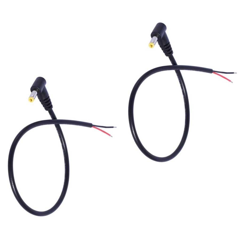 2 двухжильных луженых провода постоянного тока 4,0x1,7 мм кабель-адаптер-4017 мужской колено