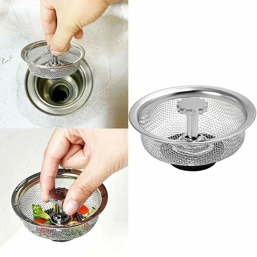 Фильтрующий экран для кухонной бытовой раковины, регулируемый дренаж и сетка против засорения для канализации и мойки для мытья посуды6