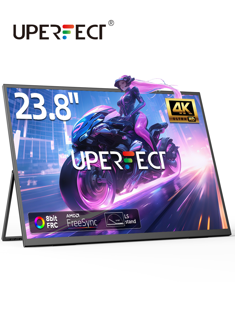 23.8" Портативный монитор UPERFECT 4K 3840x2160, 60 Гц, IPS, черный