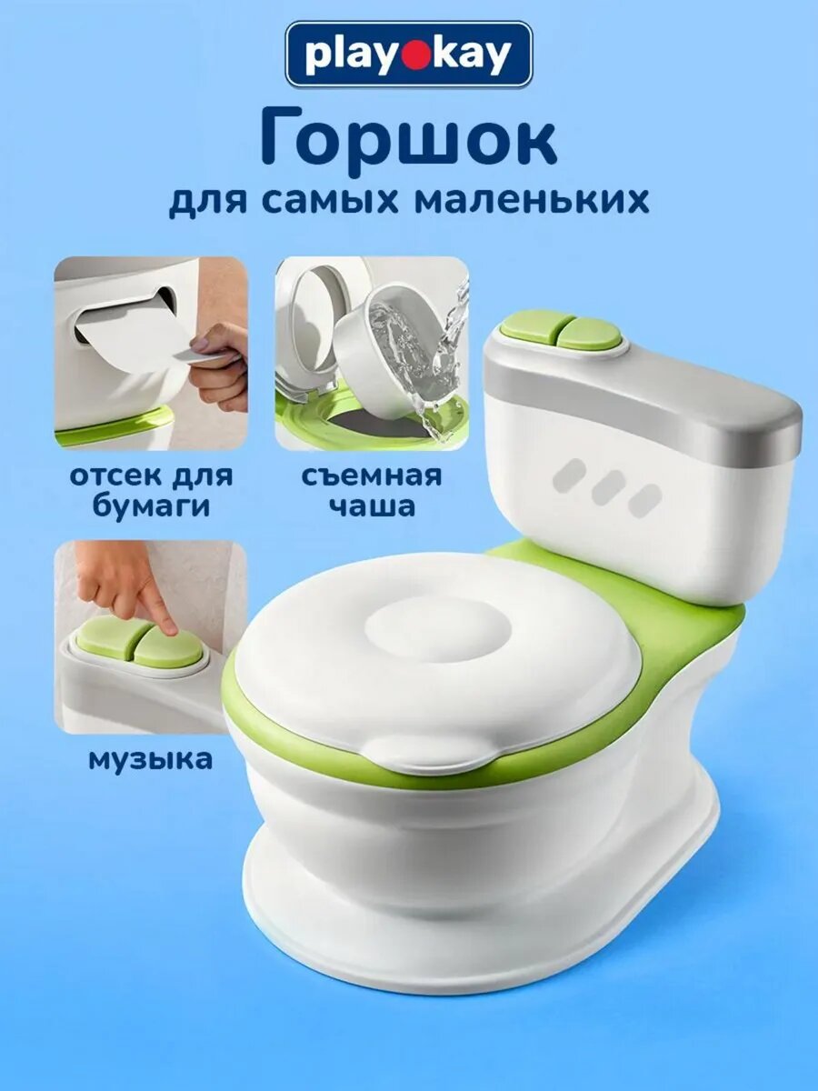Горшок унитаз детский со звуком музыкальный для детей