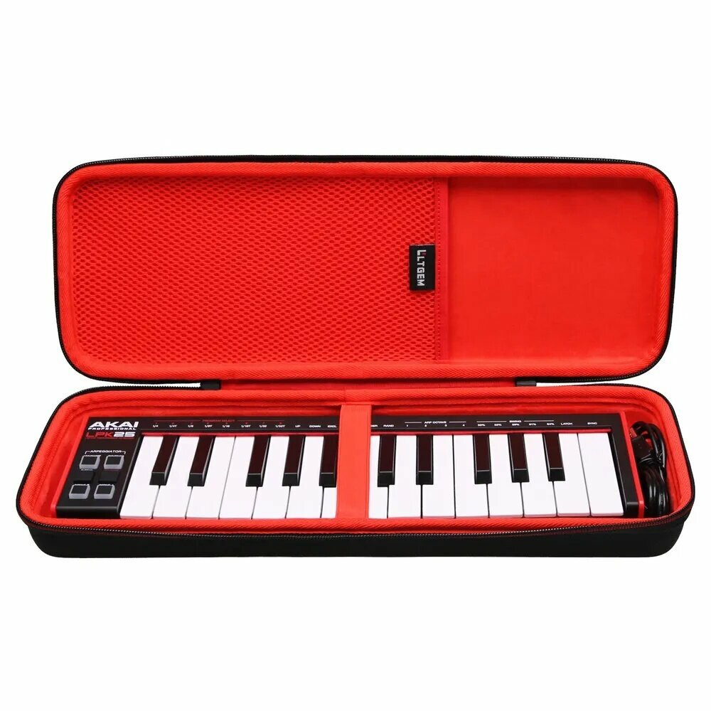 LTGEM Жесткий чехол из ЭВА для AKAI Professional LPK25 USB MIDI-контроллера клавиатуры Защитная водонепроницаемая сумка для хранения (только сумка!)