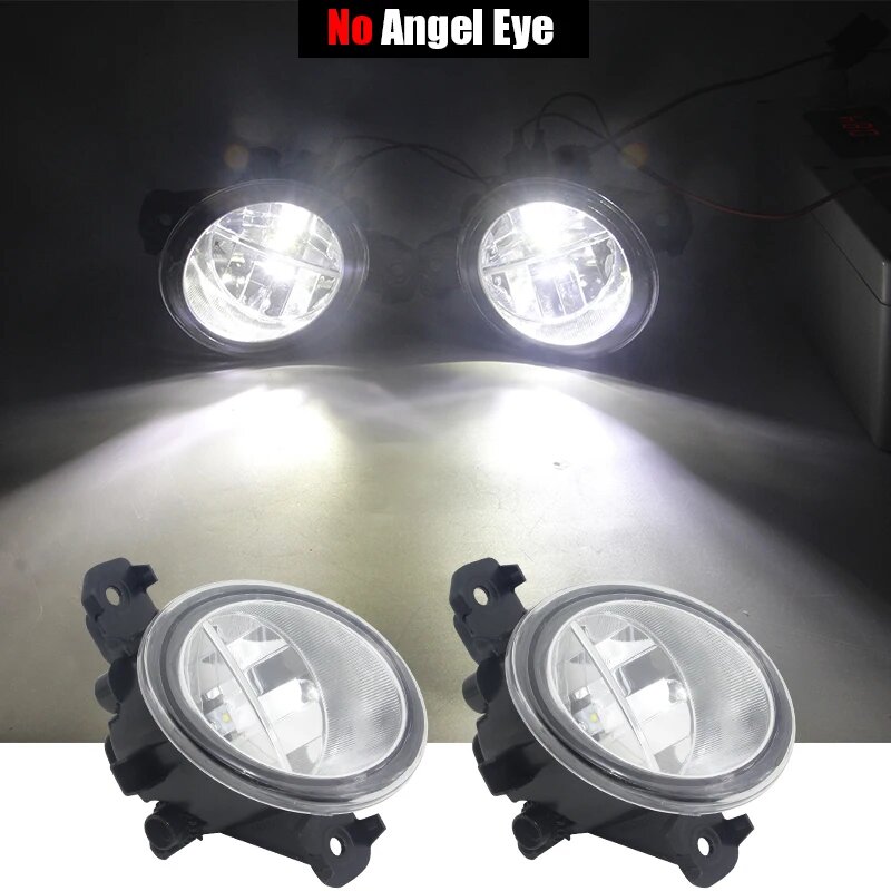 2 X светодиодный Ангел глаз туман светильник для Renault Espace 4/Характеристическая вязкость полимера (JK0/1 _) MPV Субару Outback 2003-2012 автомобильные передние противотуманные лампы дневного света светильник DRL 12V No Angel Eye