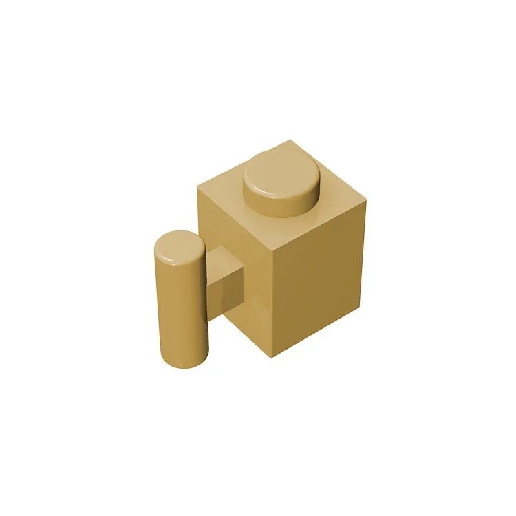 Gobricks BRICK 1X1 с рукояткой, Бежевый (031)