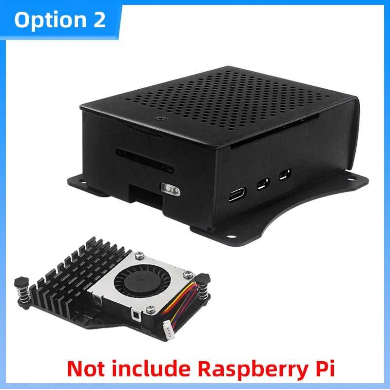 Корпус для Raspberry Pi с кулером, черный