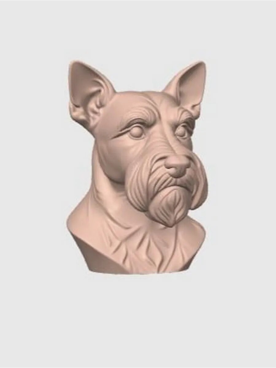 Статуэтка собаки-миниатюрный шнауцер (10см, бежевый)