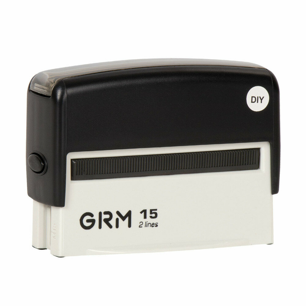Штамп самонаборный 2-строчный, оттиск 69х10 мм синий, GRM 15 DIY, касса В комплекте, 116000, 116000090