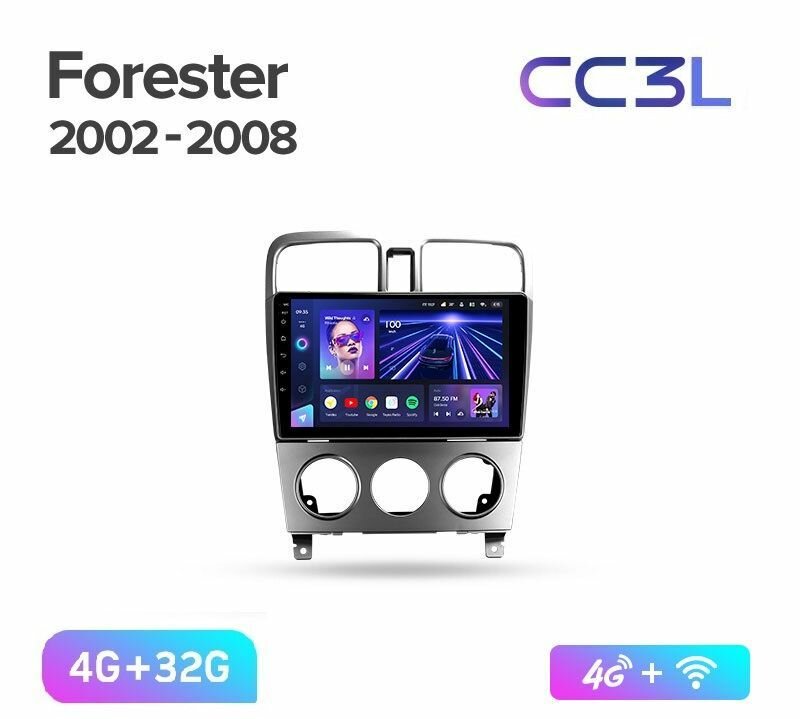 Магнитола TEYES SUBARU FORESTER 2002-2008 г. CC3L 4/32ГБ