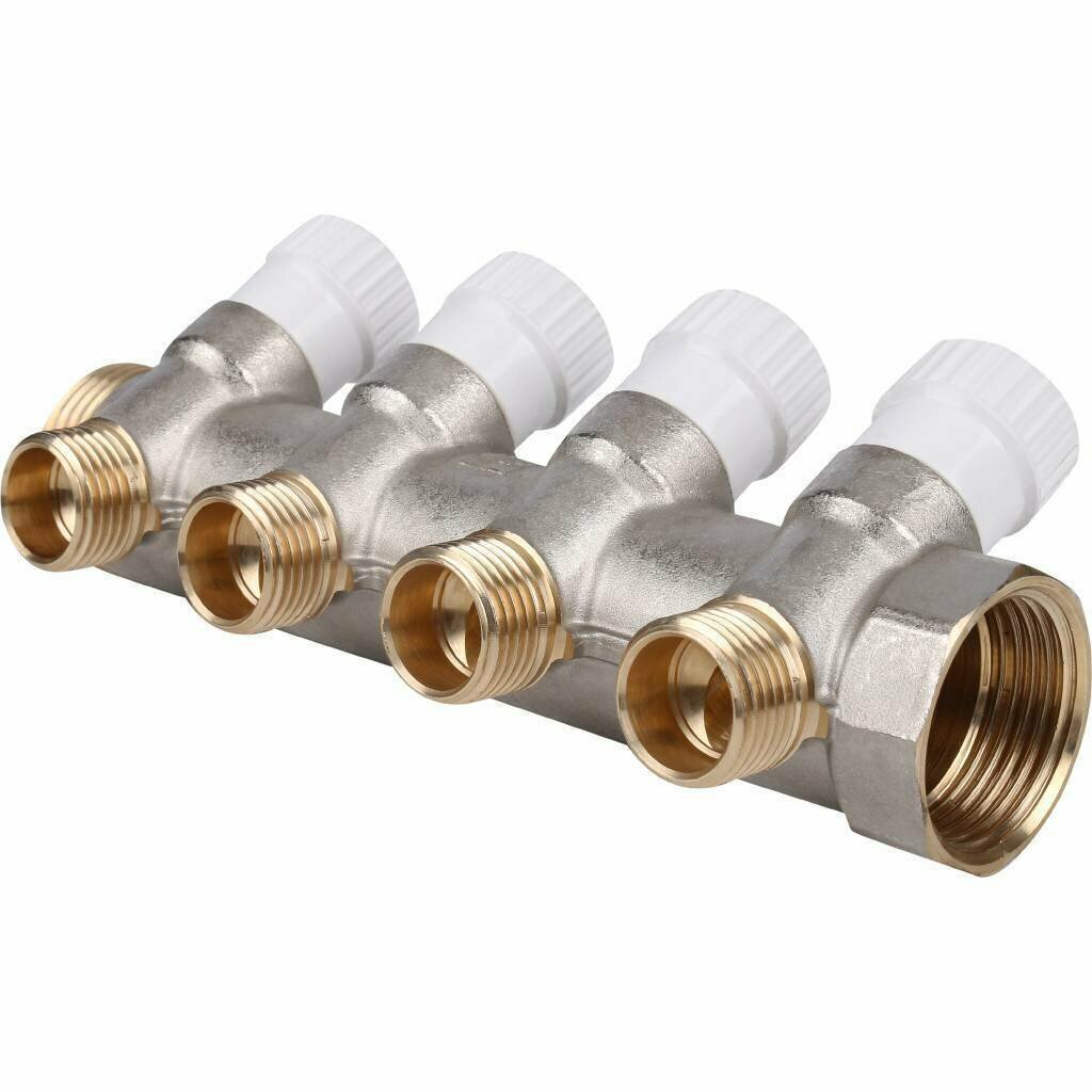 Коллектор для водоснабжения распределительный STOUT SMB 6851 011204 1", 4 отвода 1/2"