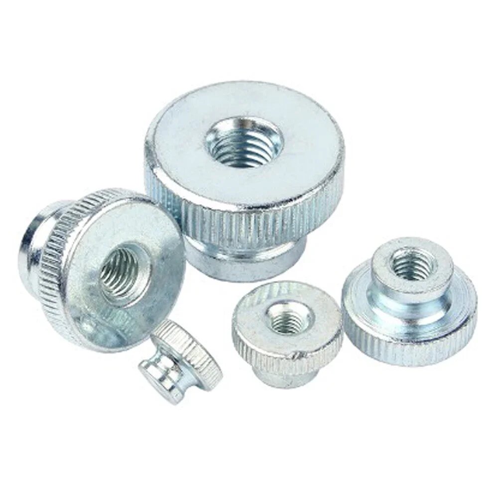 Гайки для большого пальца M3-M10 черные/серебристые M3 (5pcs), Blue Zinc Plated