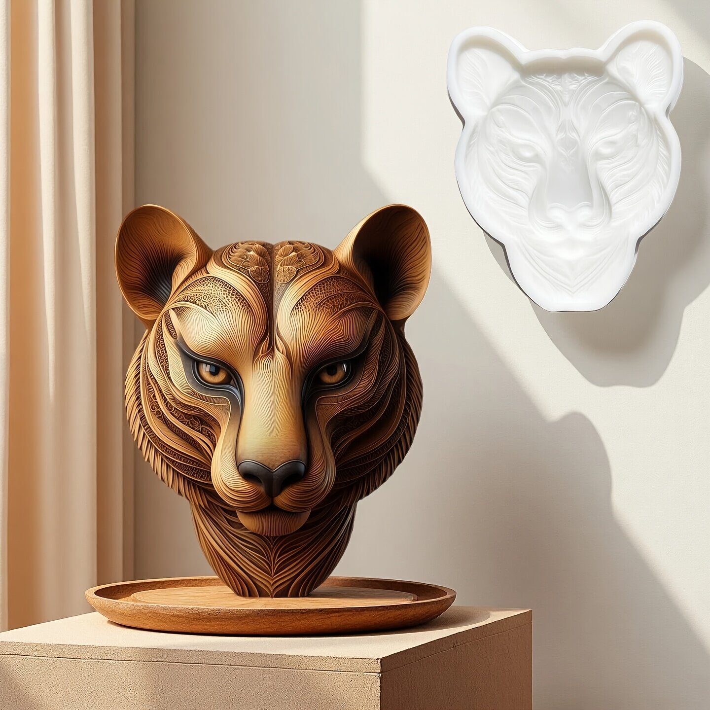 Форма для выпечки из пищевого силикона в виде головы животного, 1 шт, многоразовая, легко извлекается