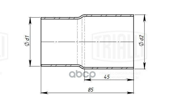 Соед. труб глушителя 45/50 алюм. универсальный (EPC 4550) Trialli арт. EPC4550