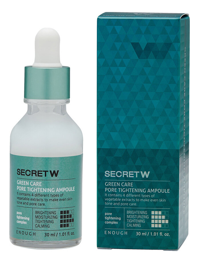 Ампульная сыворотка с растительными экстрактами Enough Secret W Green Care Pore Tightening Ampoule (30 мл)