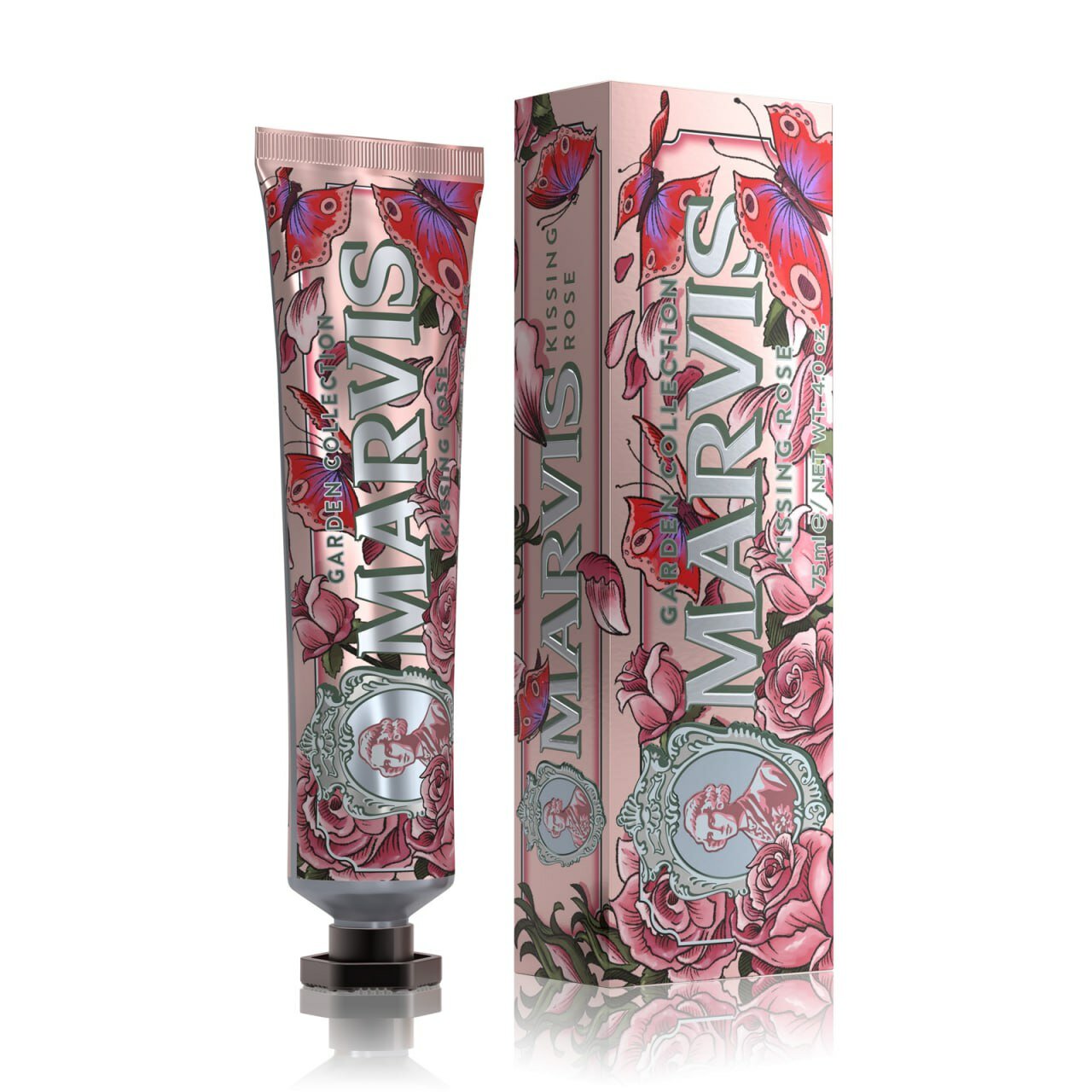 MARVIS Зубная паста KISSING ROSE Garden Collection 75ml «Поцелуй розы»