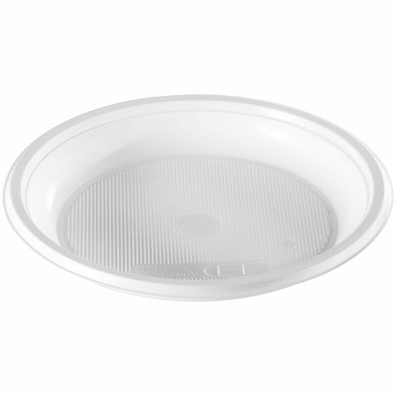 Тарелки одноразовые десертные OfficeClean, набор 100шт, ПП, белые, 16,5см, 307580