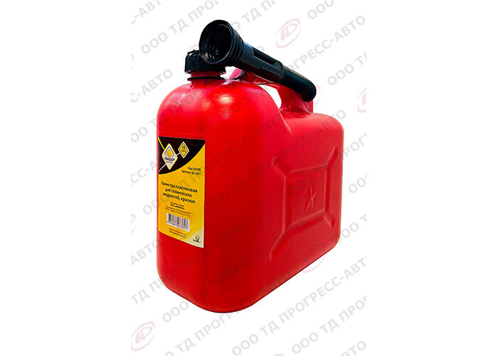 Канистра 10л (пластик) с носиком-лейкой (красный)