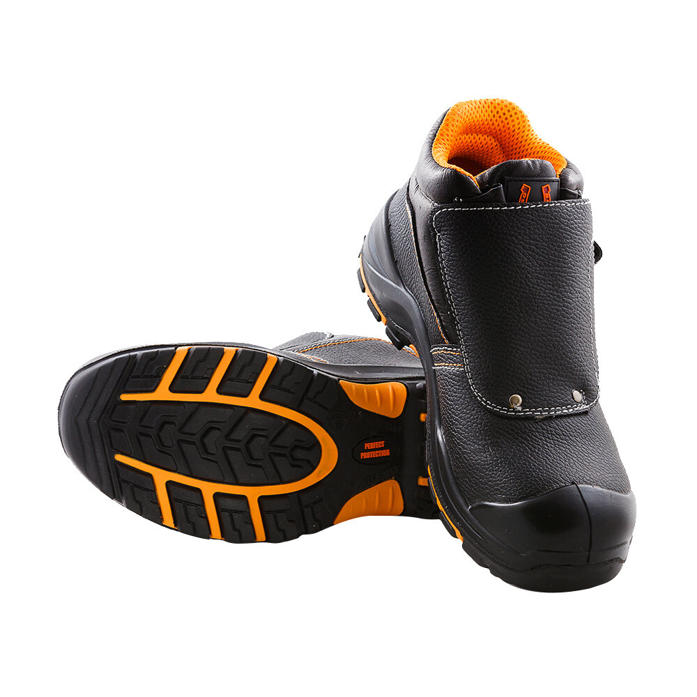 Ботинки рабочие для сварщика кожаные с защитным композитным носком размер 46 черные Мистраль Perfect Protection (120331)