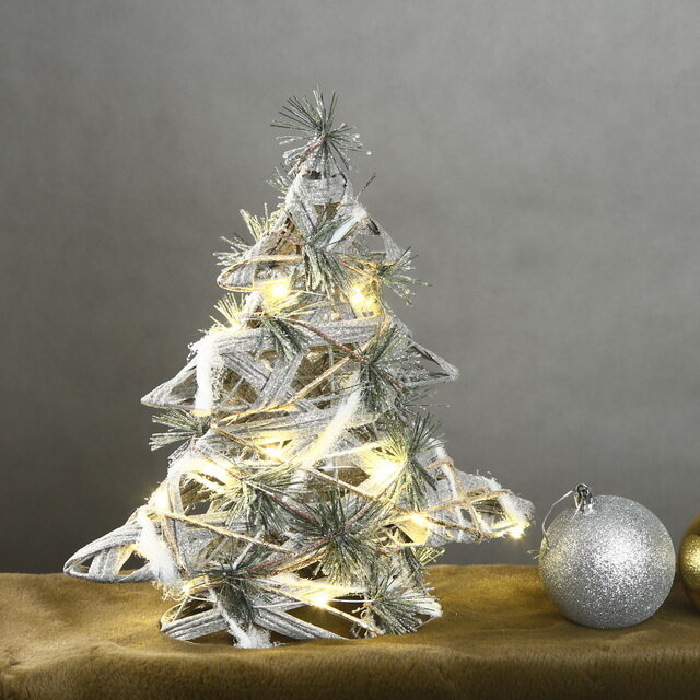 Светящаяся елка Милвуд 30 см, 20 теплых белых LED ламп, таймер, на батарейках, Koopman, AMZ105570