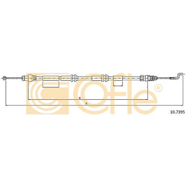 COFLE 92.10.7395 трос ручника задний\ VW Transporter (Транспортер) 5 / caravelle 2.5tdi 03