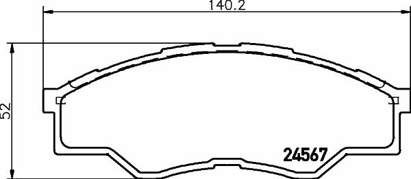 Колодки тормозные дисковые Strong Ceramic перед Nisshinbo NP1055SC