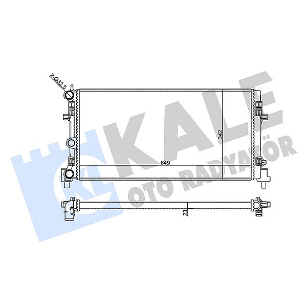 KALE 356425 (356425_KL1) радиатор системы охлаждения VW Polo (Поло) sedan (10-) / (20-) / Skoda (Шкода) rapid (12-)