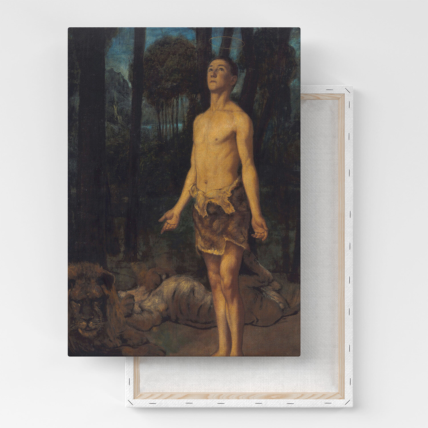 Картина на холсте, репродукция / Ханс Тома - Daniel in the lions den / Размер 60 x 80 см