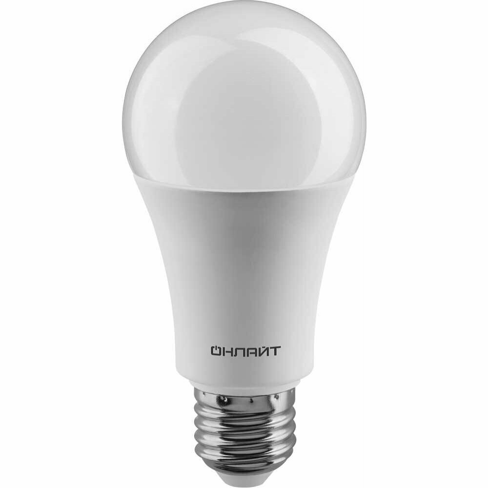 Лампа онлайт OLL-A60-20-230-4K-E27 61158 светодиодная грушевидная матированная A60 цоколь E27 естественный белый свет