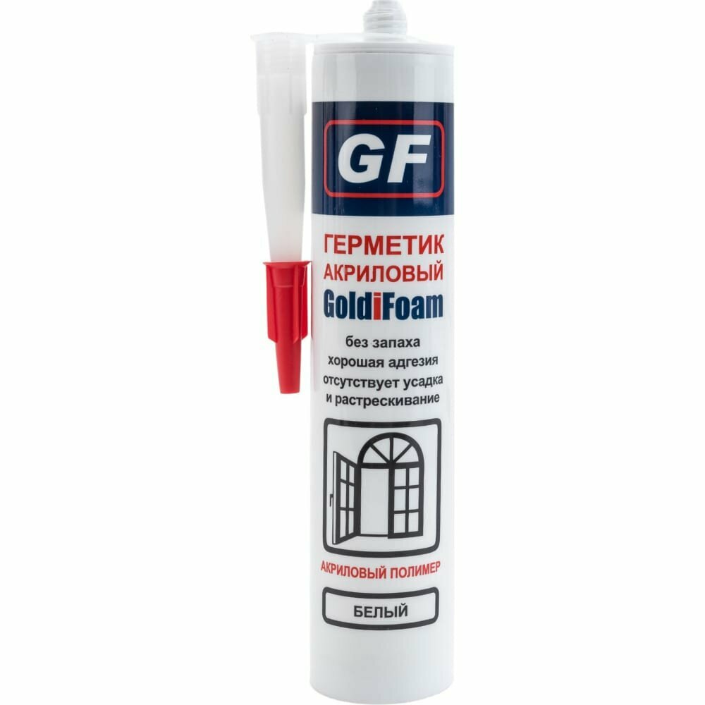 Герметик акриловый GoldiFoam белый 260 мл 2006