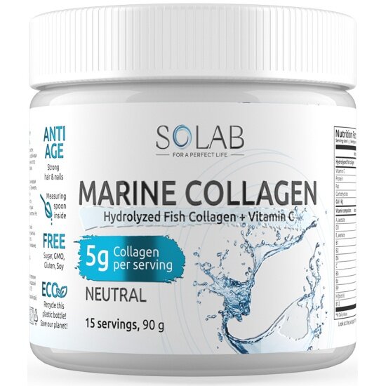 БАД Solab Коллаген морской + витамин С 15 порц. 90г