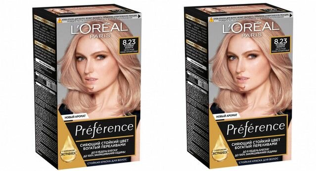 L'Oreal Paris преферанс 8.23 Розовое золото, 2 шт