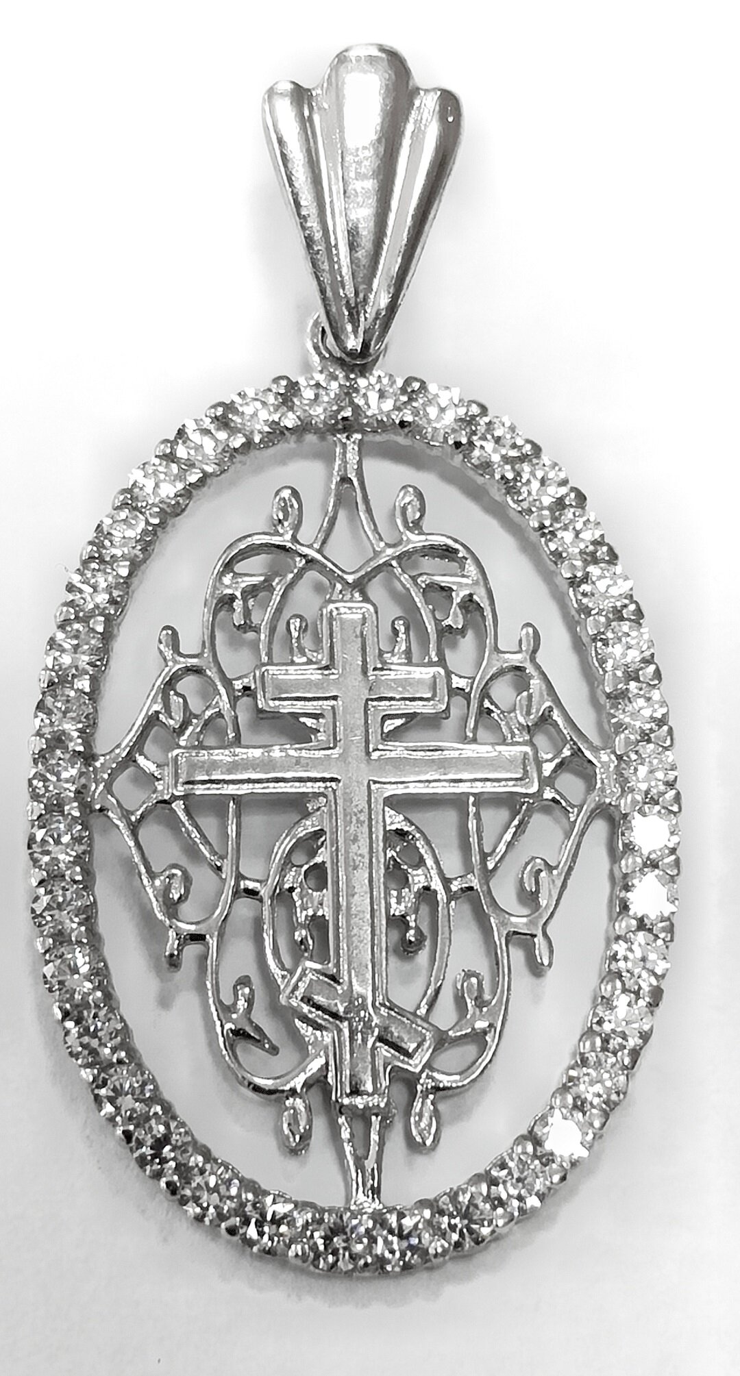 Подвеска, серебро, 925 проба, родирование, фианит