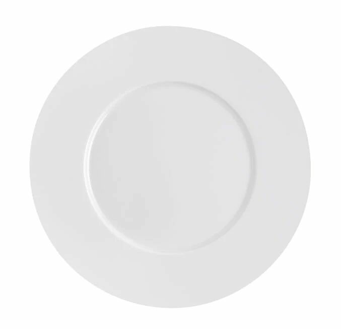 Тарелка для подачи блюд и сервировки стола обеденная фарфоровая DEGRENNE Collection L Blanc, 28 см, белая