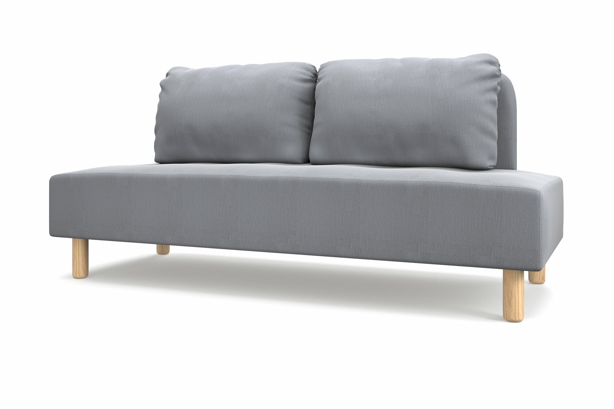 Мини диван Arsko Свельд серый, рогожка, прямой, кухонный, офисный, для кафе и бара, на ножках, скандинавский лофт