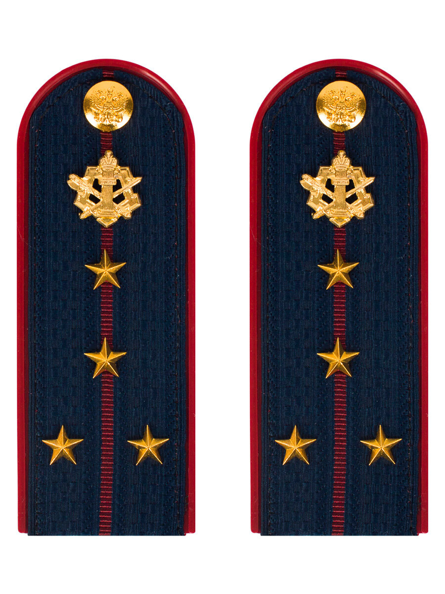 Погоны Фсин на куртку Пластик, звание Капитан 14х5,5см