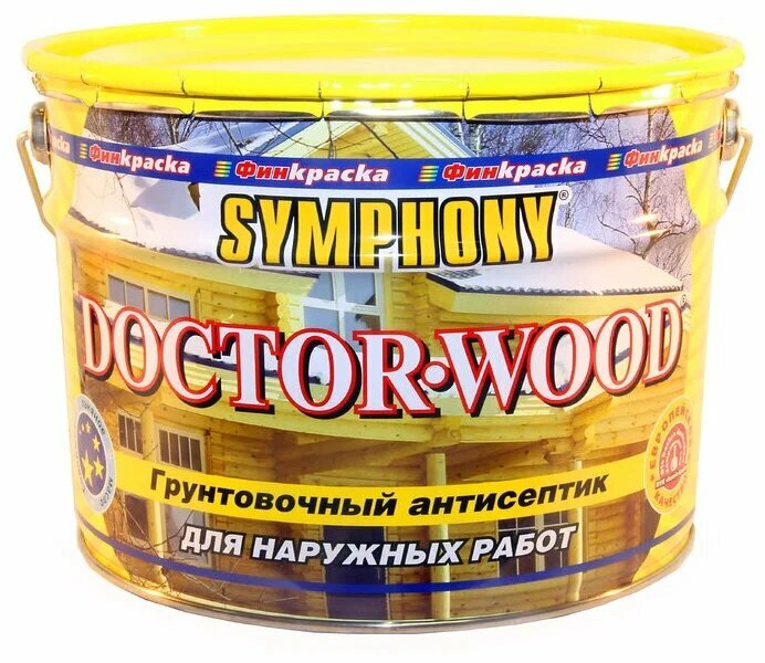 Грунтовочный антисептик SYMPHONY DOCTOR WOOD на основе льняного масла 2,7л