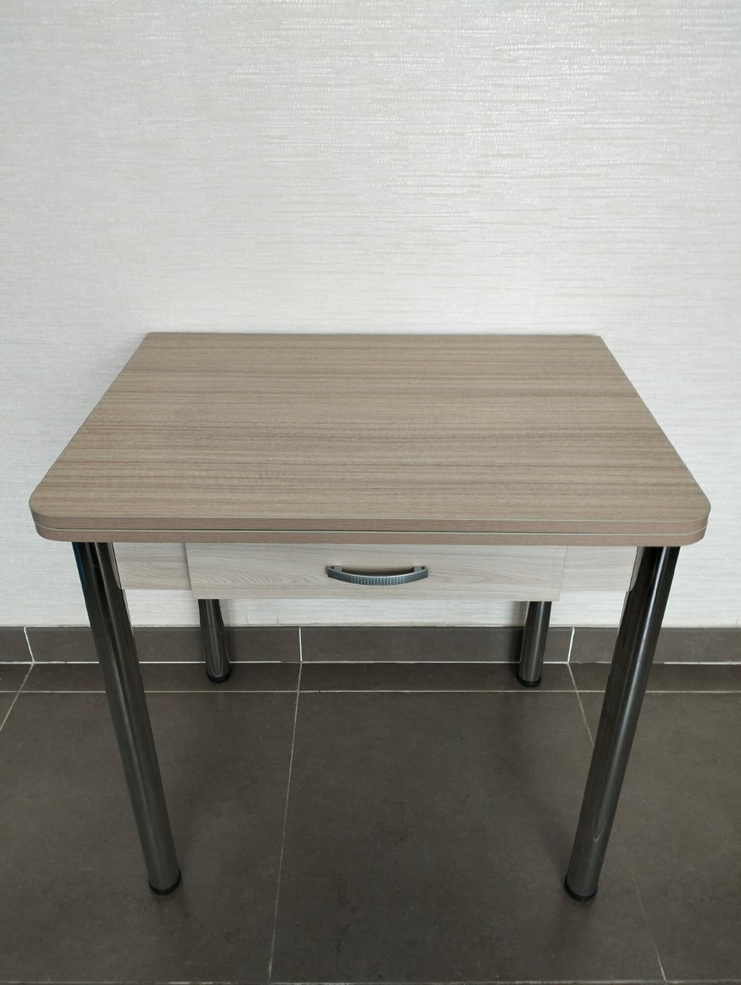 Стол Кухонный Раскладной с ящиком, Ломберный 80*60*75 см, пластик HPL